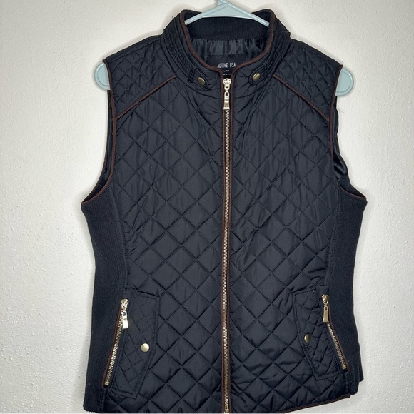 Active USA | Jackets & Coats | Active Usa Womens Winter Navy Blue Vest ...
